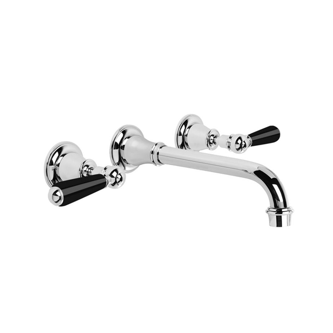 Brodware Neu England Wall Set With Black Porcelain Lever Durobrite ...