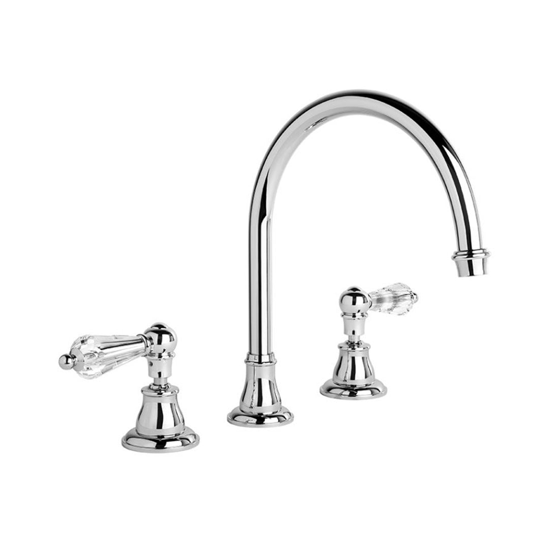 Brodware Neu England Bath Set With Kristall Lever Durobrite Chrome ...