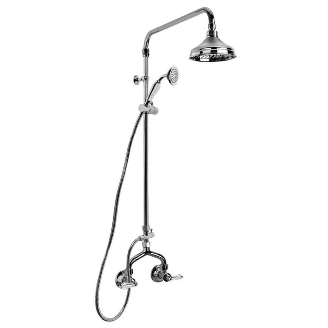 Brodware Neu England Shower Set With Kristall Lever Durobrite Chrome ...