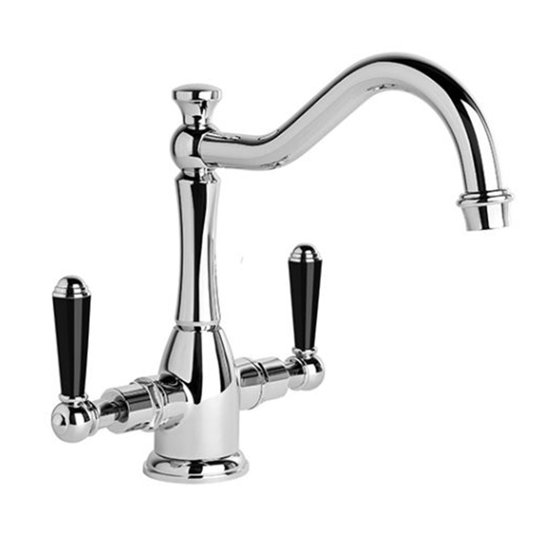 Brodware Neu England Kitchen Mixer - Durobrite Chrome with Black ...