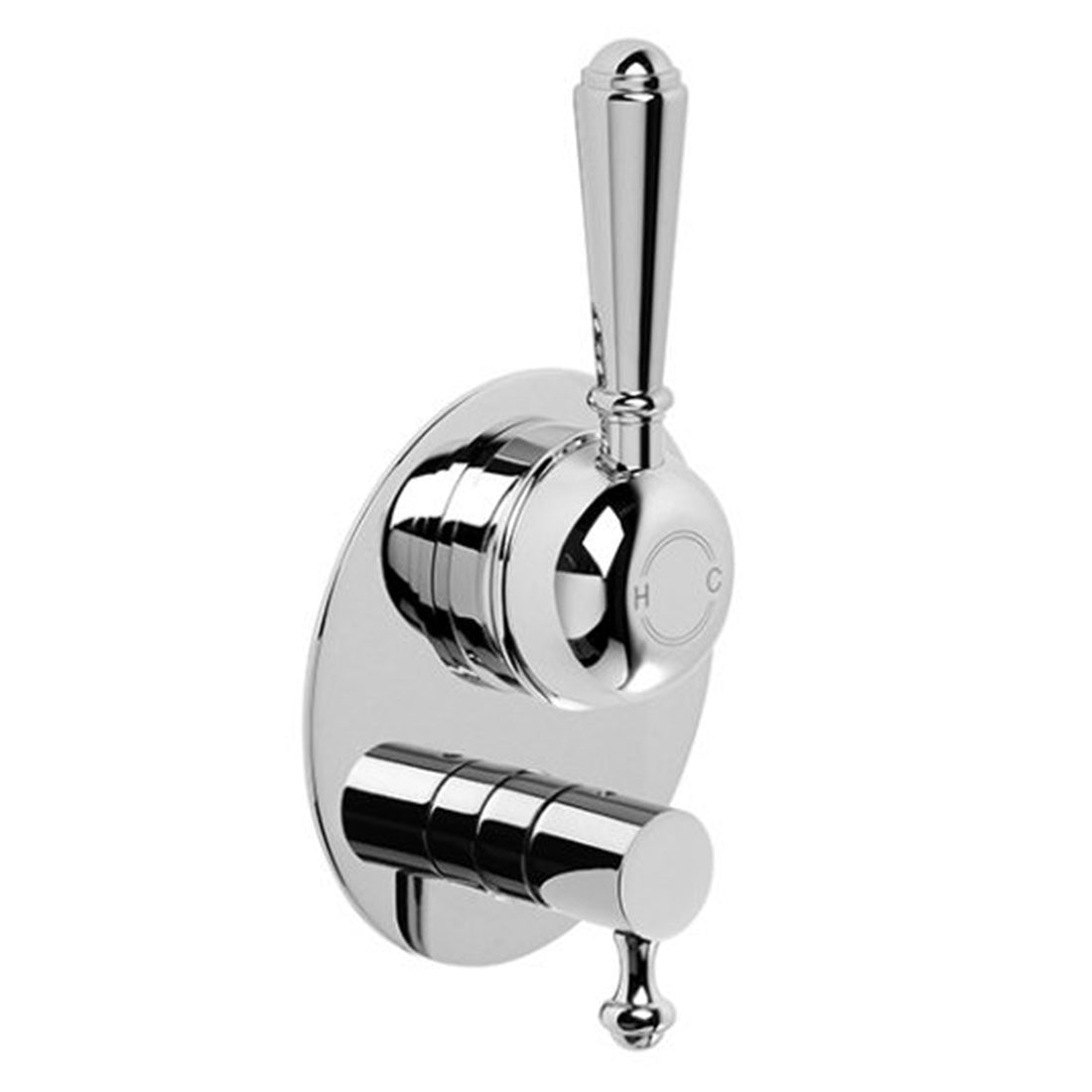 Brodware Neu England Mixer Diverter With Metal Lever Durobrite Chrome ...