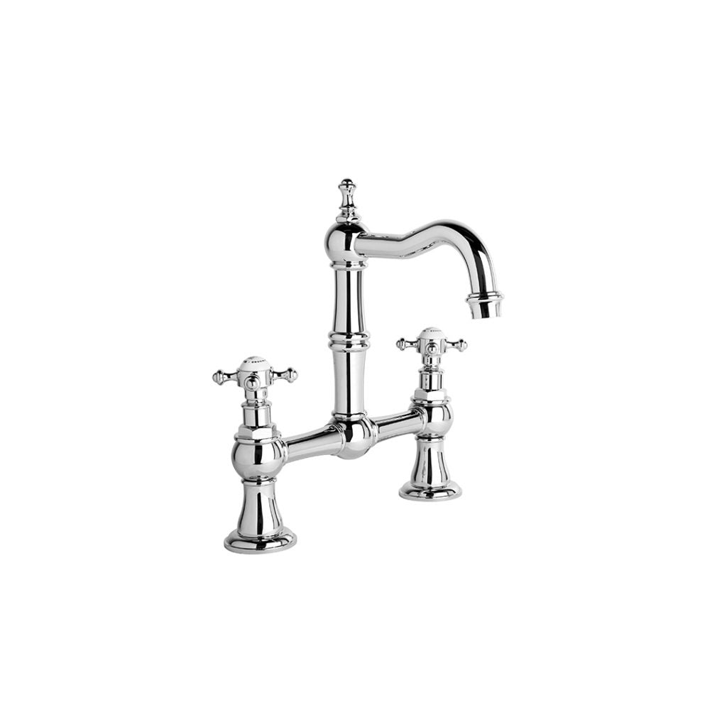 Brodware Winslow Basin Set Cross Handle-Ceramic Disc Durobrite Chrome ...