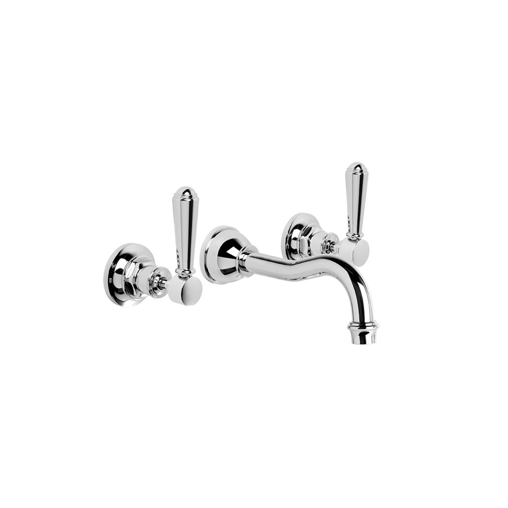 Brodware Winslow Wall Set Metal Lever Durobrite Chrome | Cook & Bathe