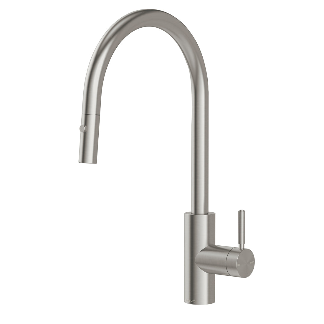 Phoenix Vivid MKII Pull Out Sink Mixer 240mm Gooseneck Stainless Steel ...