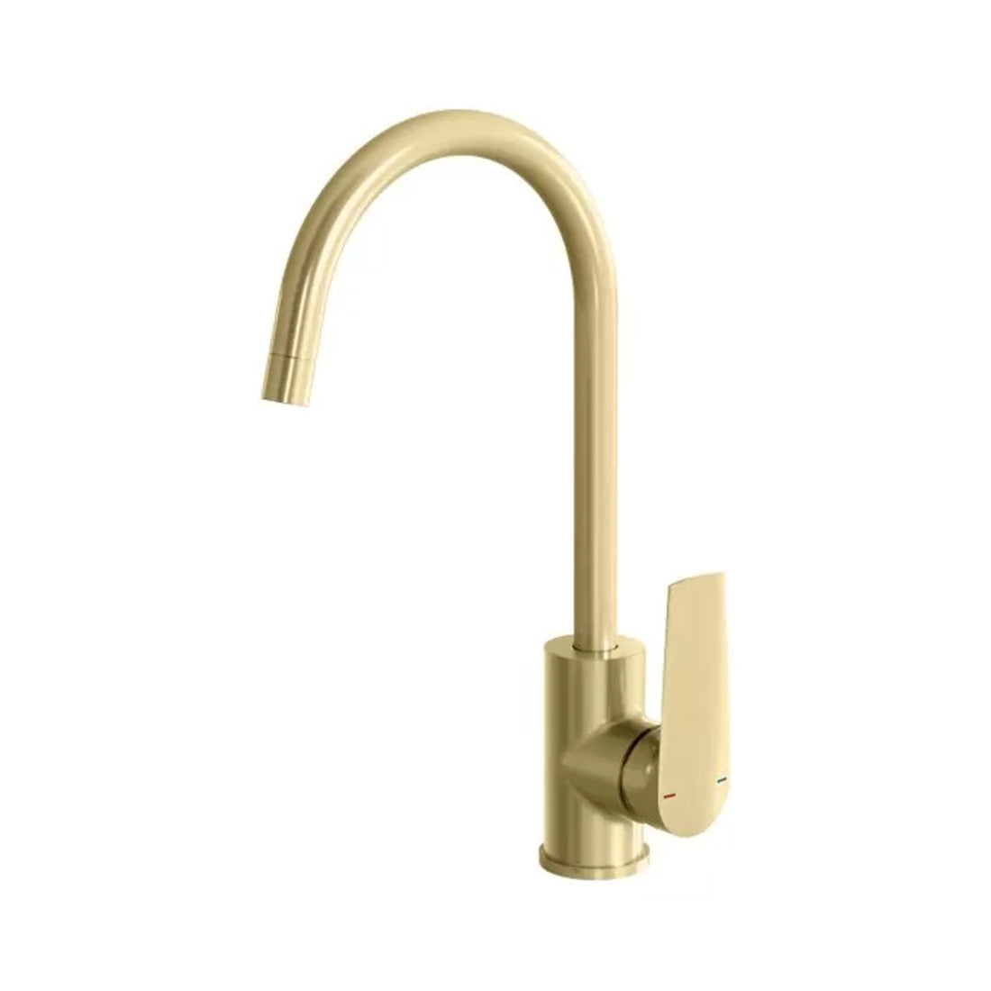 Phoenix Arlo Sink Mixer 200mm Gooseneck Brushed Gold | Cook & Bathe
