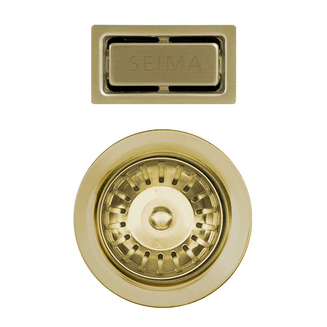 Gold Seima Basket Waste & Overflow Plate – Cook & Bathe