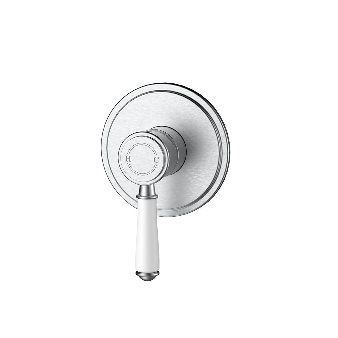 Ikon Clasico Wall Mixer Trim Kit Ceramic Handle Brushed Nickel – Cook ...