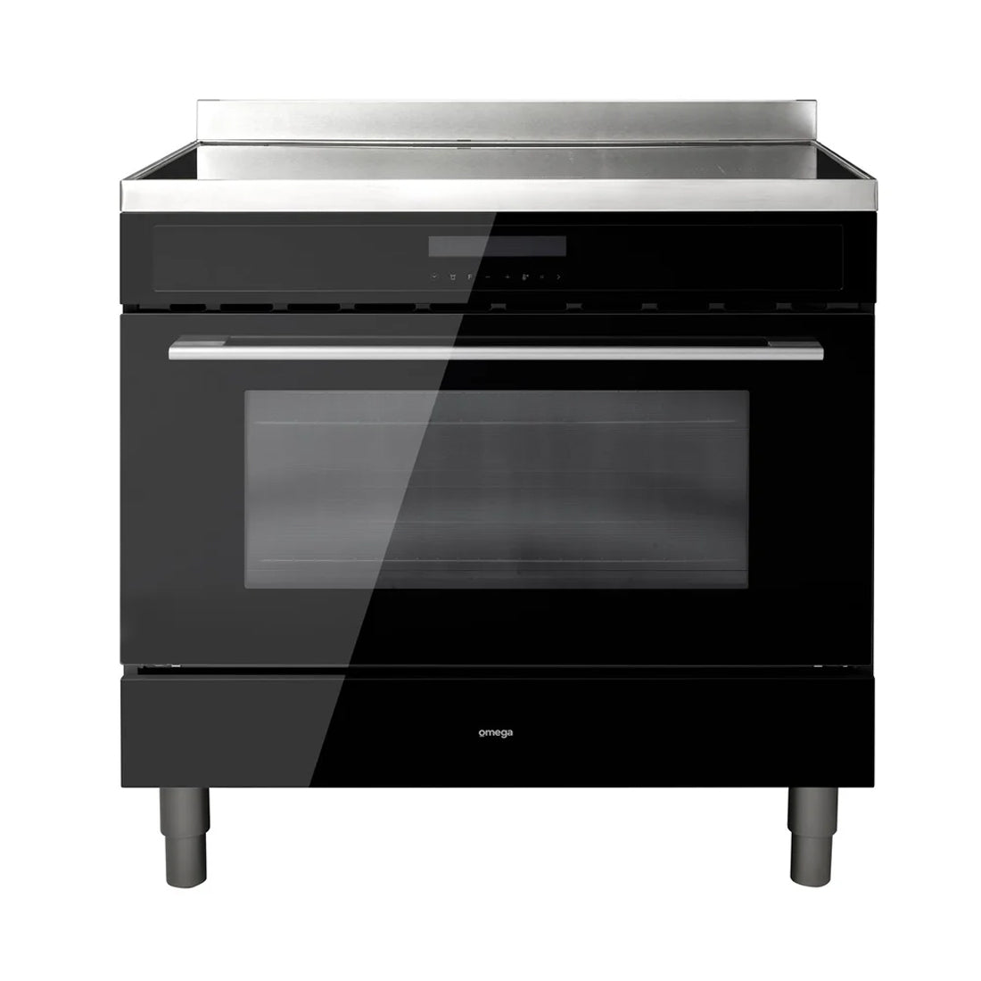Omega 90cm Freestanding Cooker with Induction Cooktop Black – Cook & Bathe