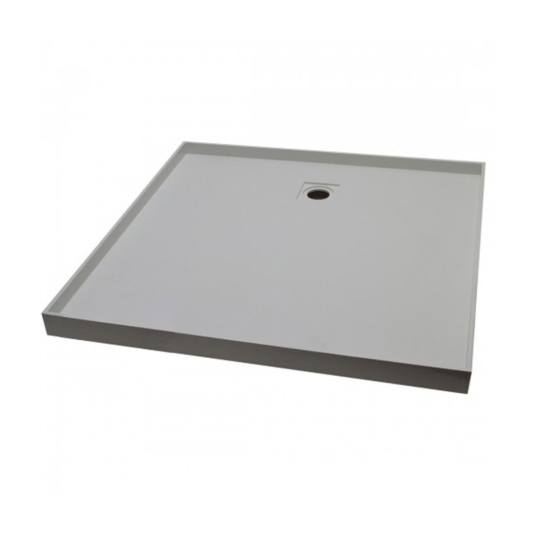 Akril Grey Tile Tray Rear Drain 900x900 – Cook & Bathe