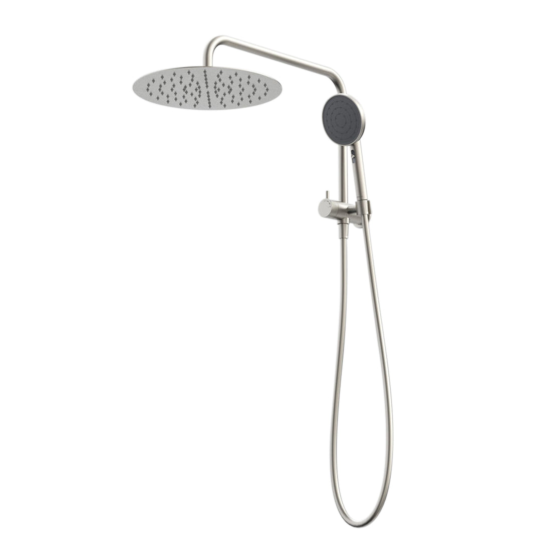 Caroma Urbane II Compact Twin Shower Brushed Nickel – Cook & Bathe