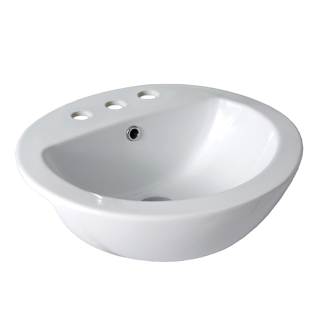 Seima Chios Ceramic Semi-Recessed Basin, Oval 3 Tapholes | Cook & Bathe