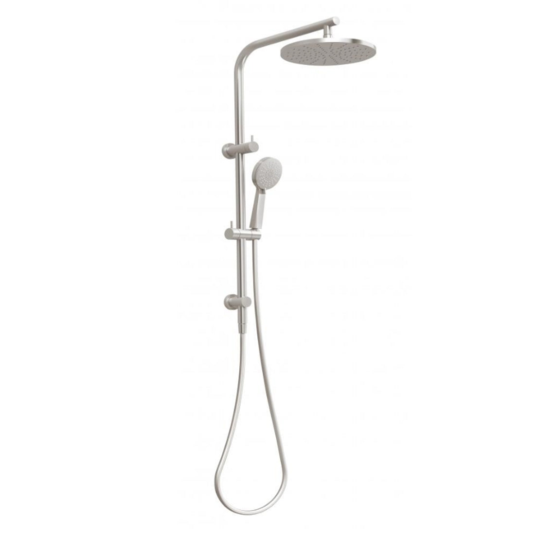 Phoenix Vivid Slimline Twin Shower Brushed Nickel | Cook & Bathe